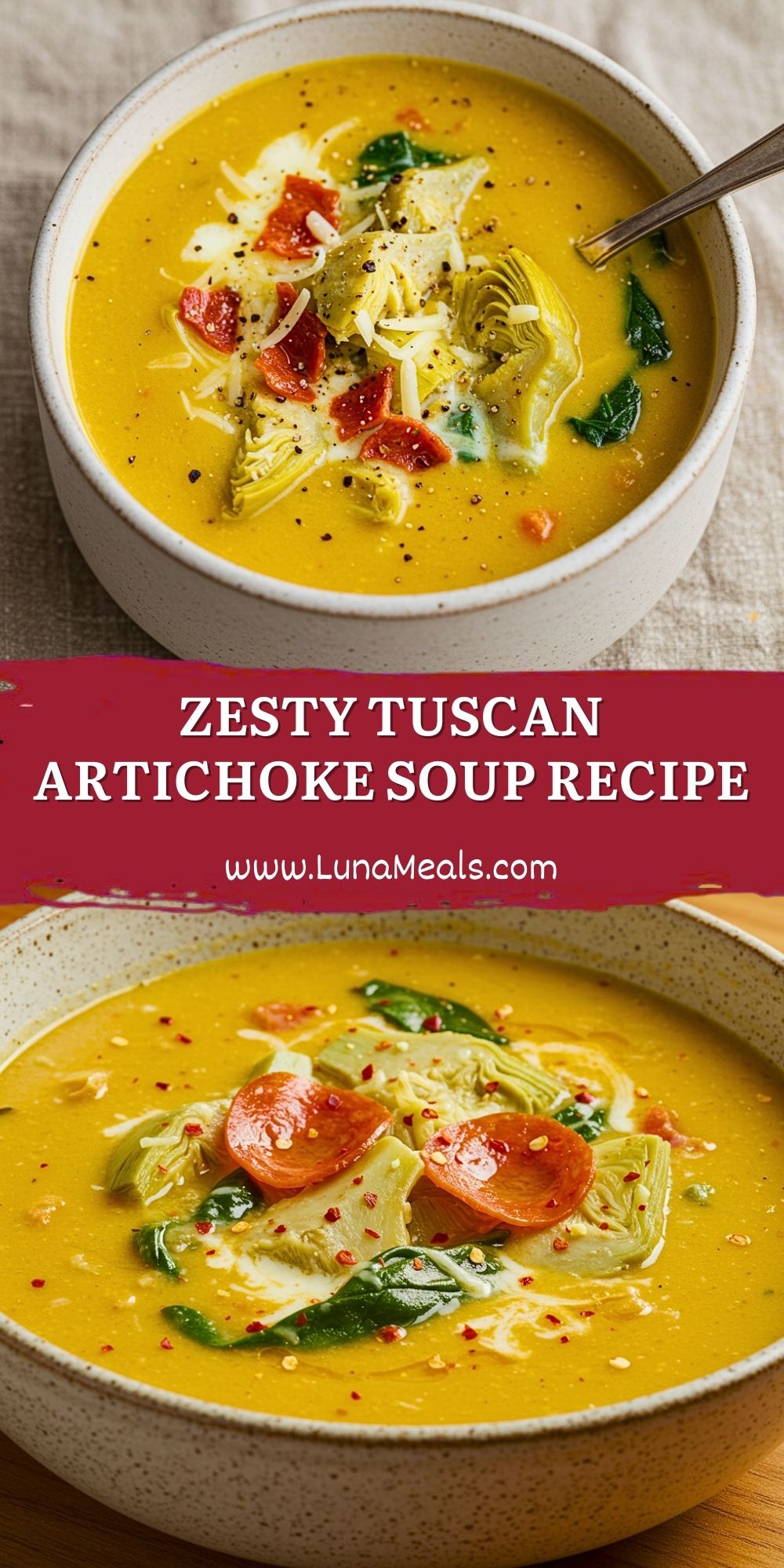 Zesty Tuscan Artichoke Soup Recipe