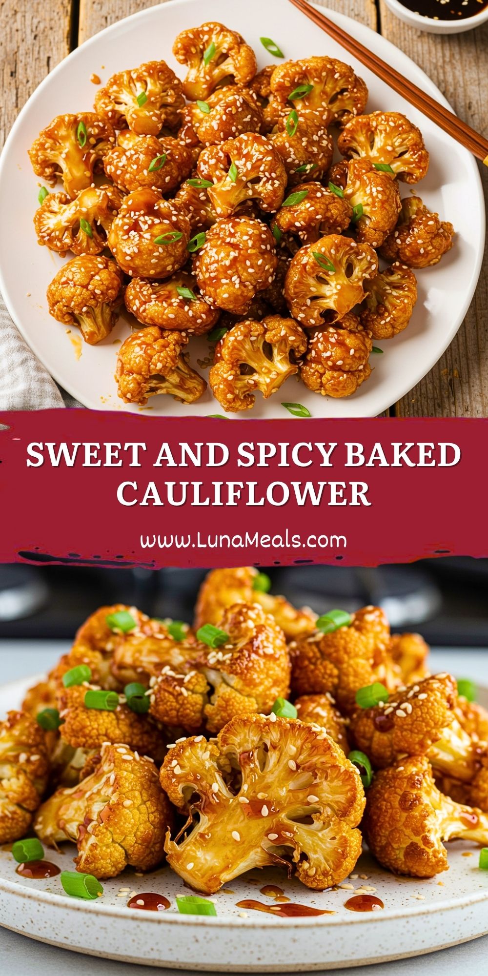 Sweet and Spicy Baked Cauliflower