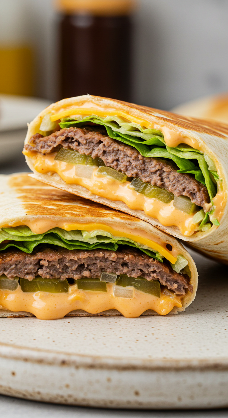 Homemade Big Mac Wraps with Secret Sauce