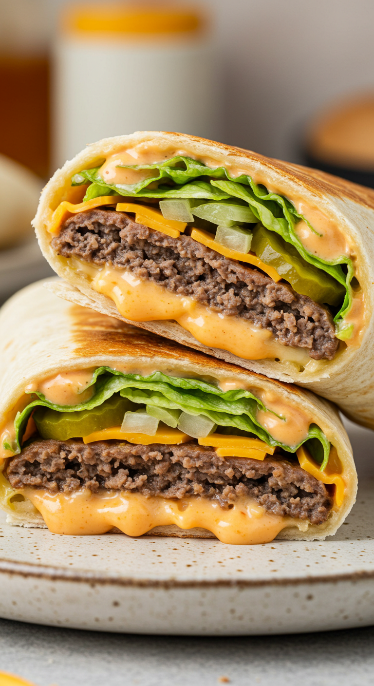 Homemade Big Mac Wraps with Secret Sauce
