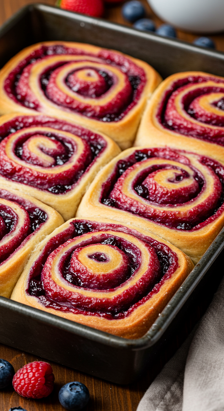 Sweet Rolls with Berry Twist