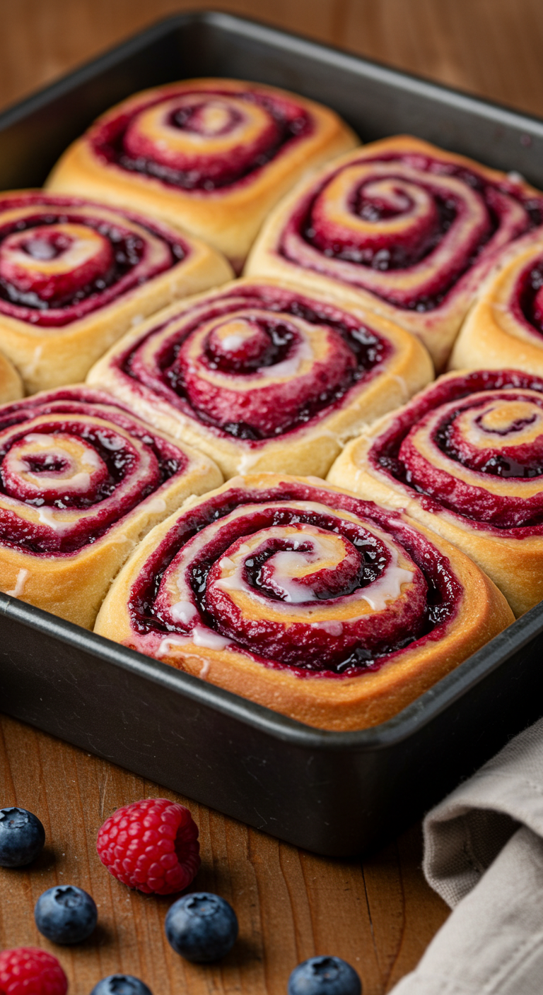 Sweet Rolls with Berry Twist