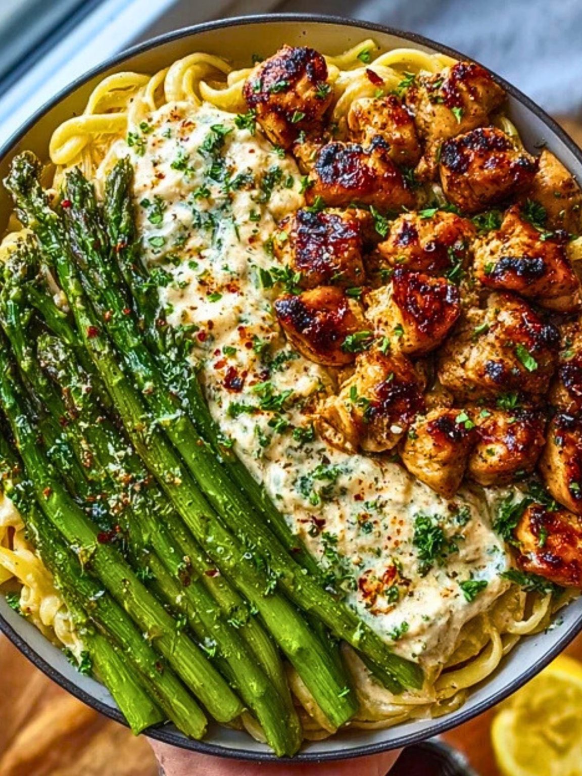 Ultimate Greek Chili Chicken Alfredo Recipe with Smoked Feta Cream ...